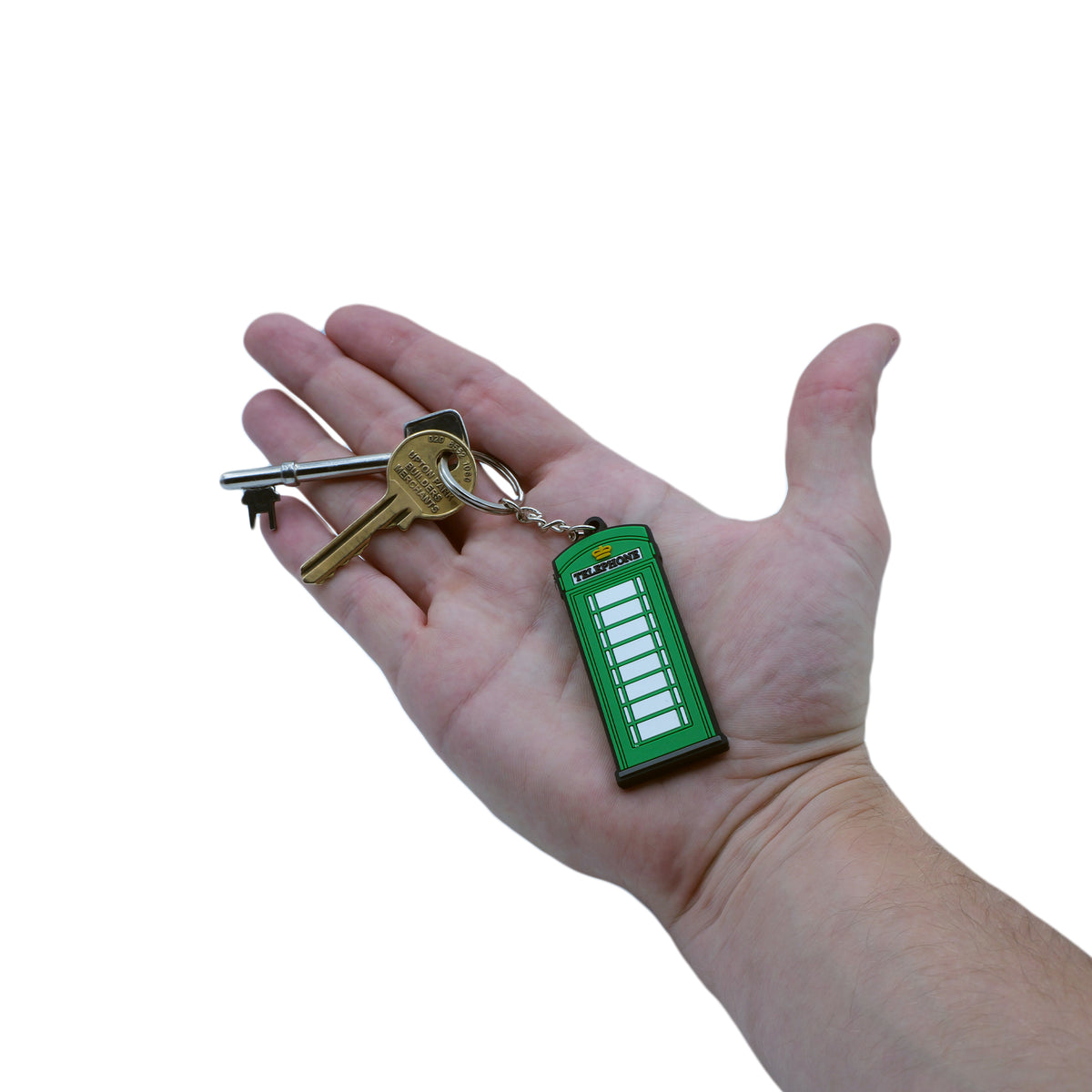 Green Telephone Box Keyring